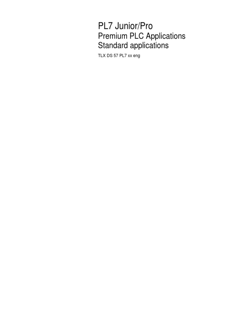 PL7 - Standard Applications PDF | PDF | Interface (Computing ...