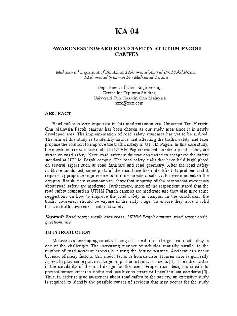 Example Proposal Template | PDF | Road Traffic Safety | Traffic Collision