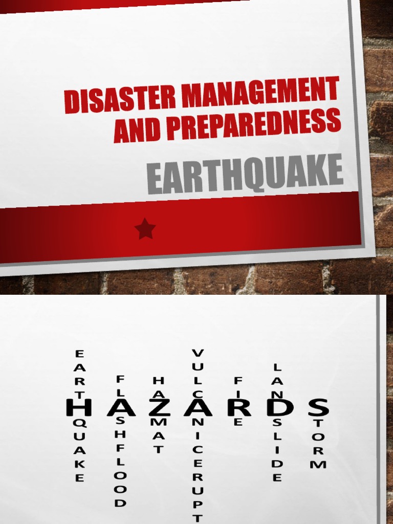 Disaster Management and Prevention EARTHQUAKE | PDF | Earthquakes ...