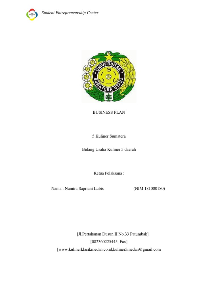 Proposal Bisnis Kuliner Mahasiswa | PDF | Bisnis