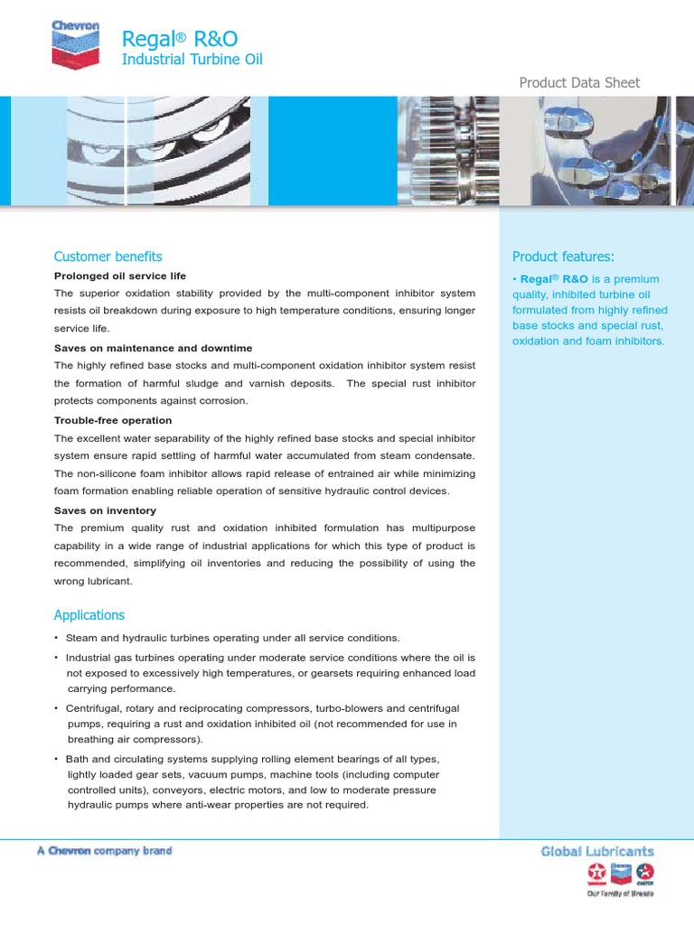 Caltex Regal Ro 46 | PDF | Motor Oil | Lubricant