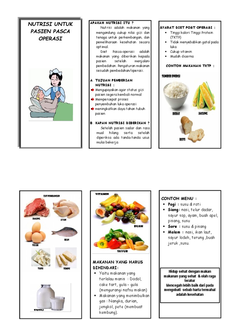A. LEAFLET NUTRISI PASCA OPERASI | PDF