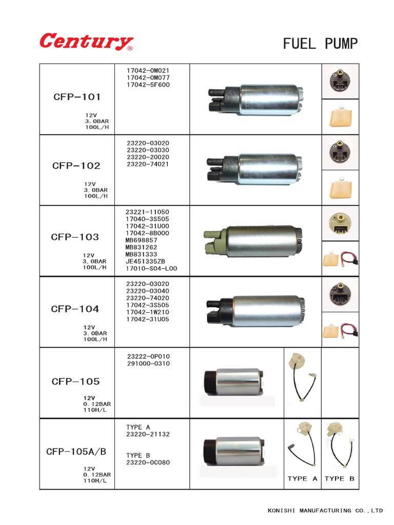 FUEL PUMP Catalogue PDF | PDF