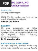 (Tagalog) Mass Guide | PDF