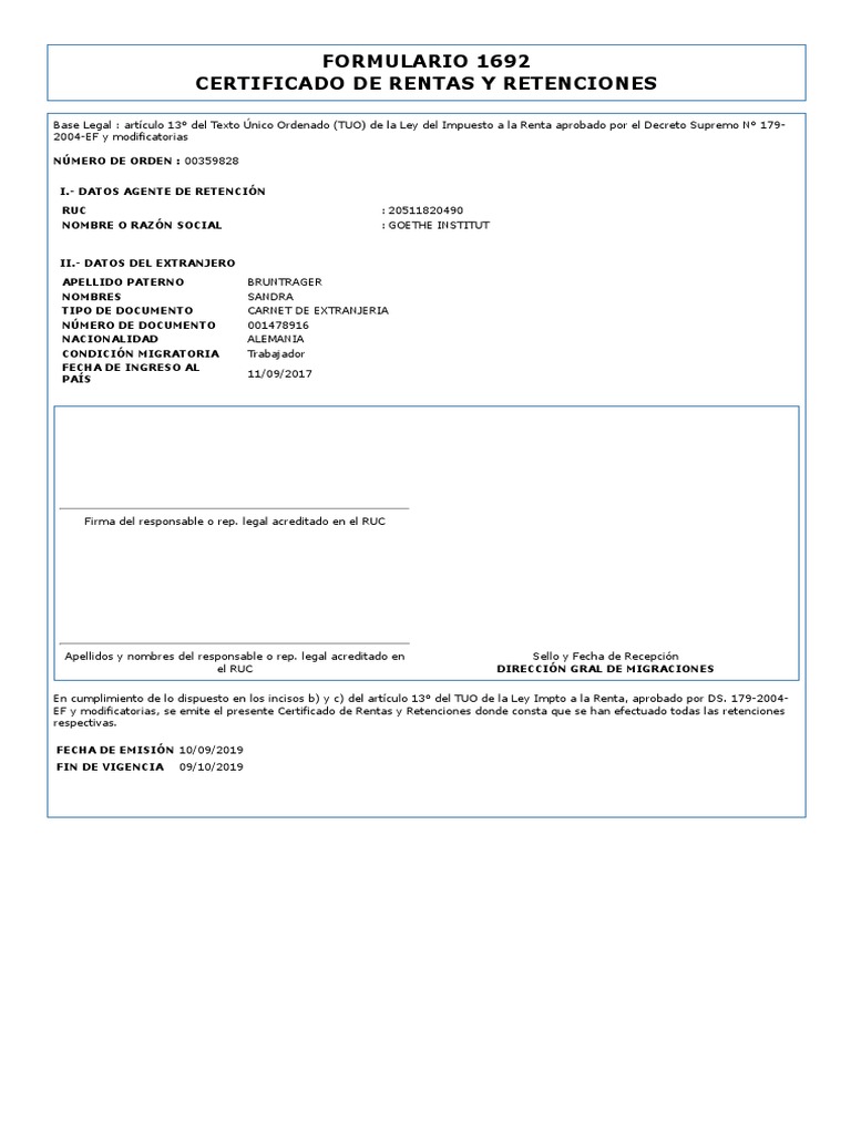 Certificado Sandra 10 09 19 | PDF
