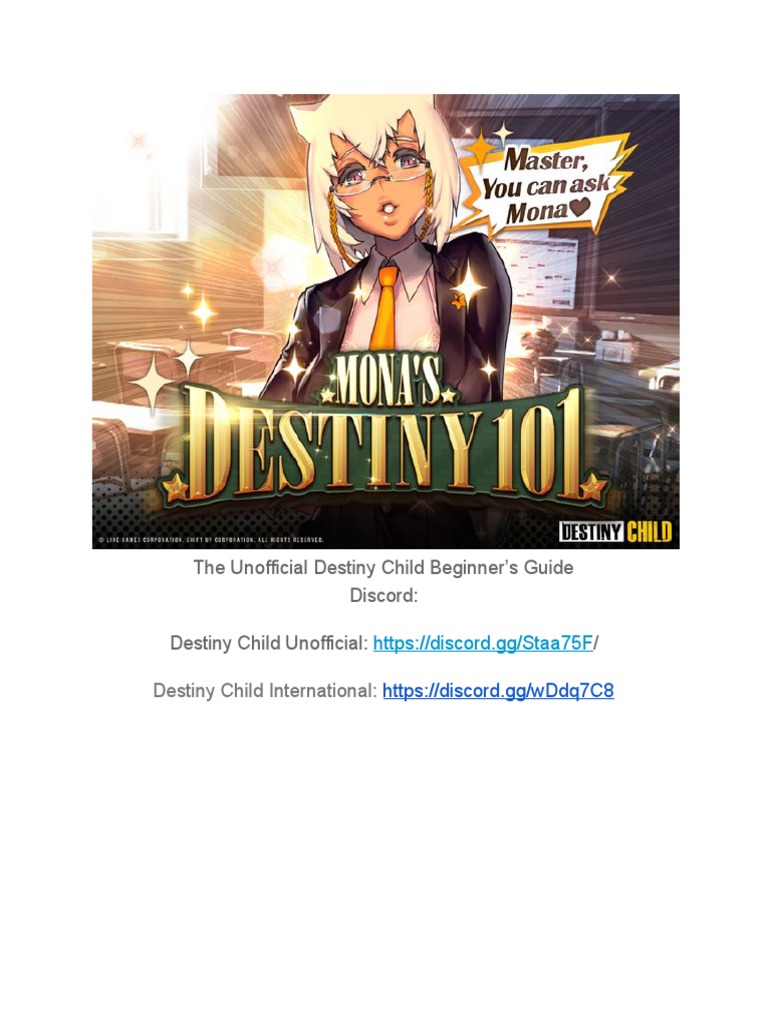 Destiny Child Global Beginner's Guide! | PDF | Google Play | Android ...