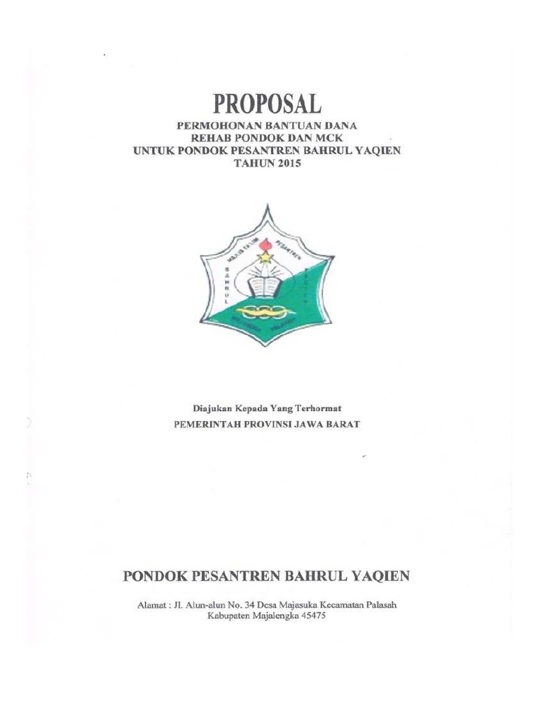 Contoh Proposal Pengajuan Dana Hibah PDF | PDF