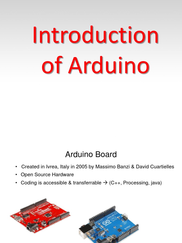 Intro To Arduino | PDF | Arduino | Electronic Engineering