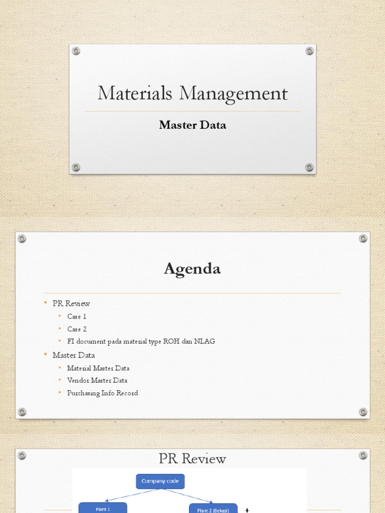 Materials Management-Master Data | PDF