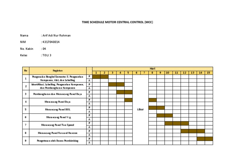MCC TIME SCHEDULE | PDF