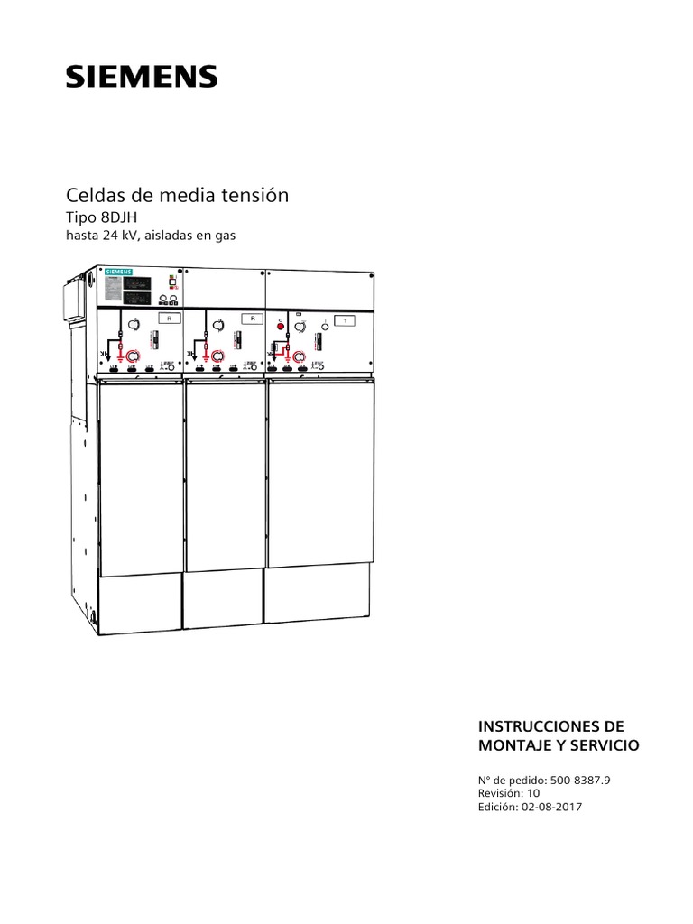 Celdas SIEMENS 8DJH Instrucciones de Montaje y Servicio | Transformador ...