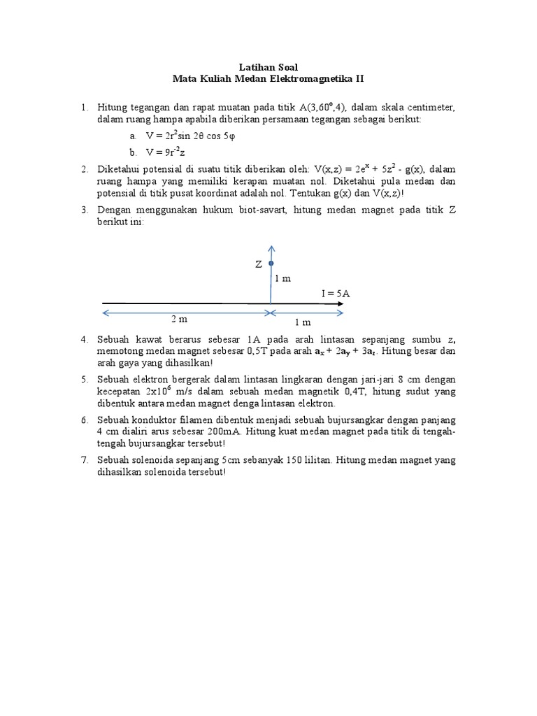 Soal Medan Elektromagnetika II | PDF | Teknologi & Rekayasa