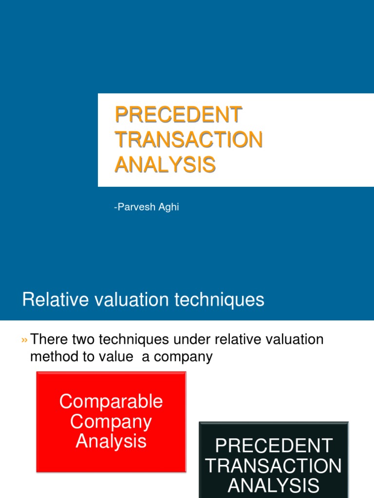 Precedent Transaction Anaysis Revised | PDF | Valuation (Finance ...