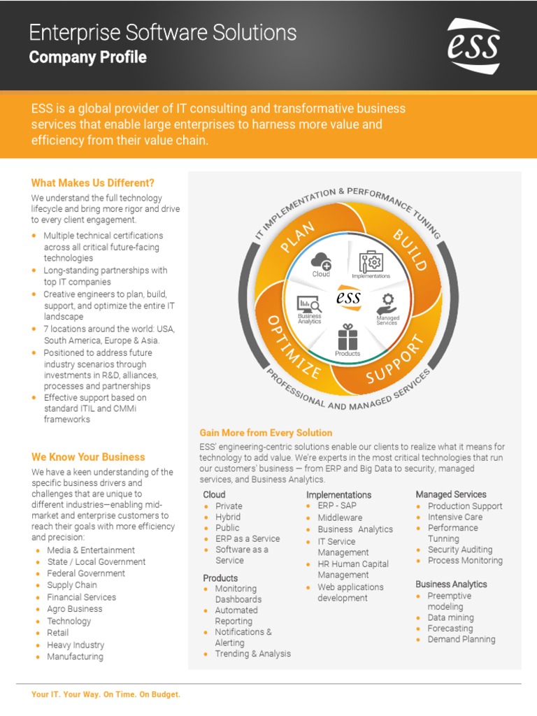 ESS Company Profile - Work - v2 PDF | PDF | Analytics | Enterprise ...