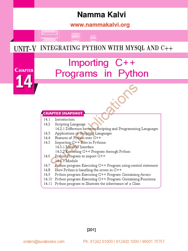 Namma Kalvi 12th Computer Science Unit 5 Sura Guide em | PDF | Programming Language | Parameter ...
