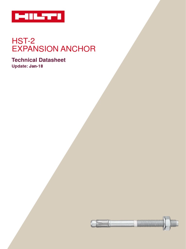 HST2 - Hilti - Metal Expansion Anchor | PDF | Drill | Concrete
