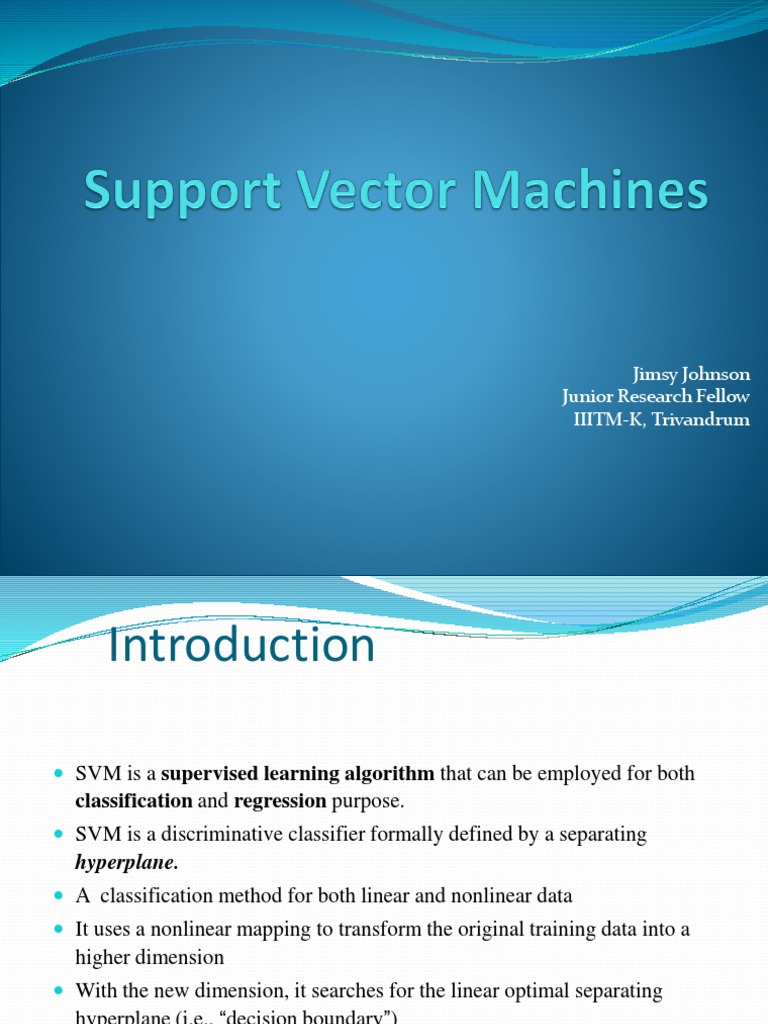 Support Vector Machines | PDF | Teaching Mathematics | Futurology