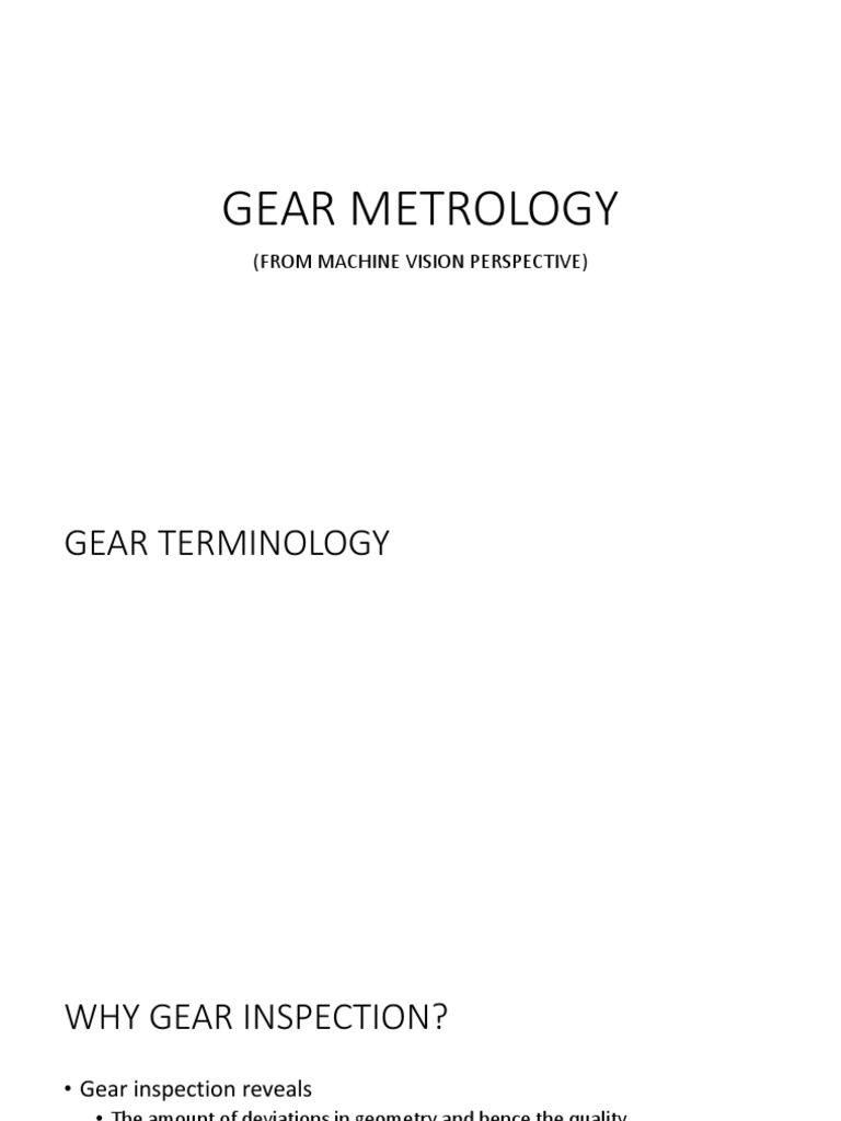 Gear Inspection | PDF
