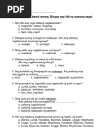 Salitang Magkasingtunog Worksheets Set 1 FTF | PDF