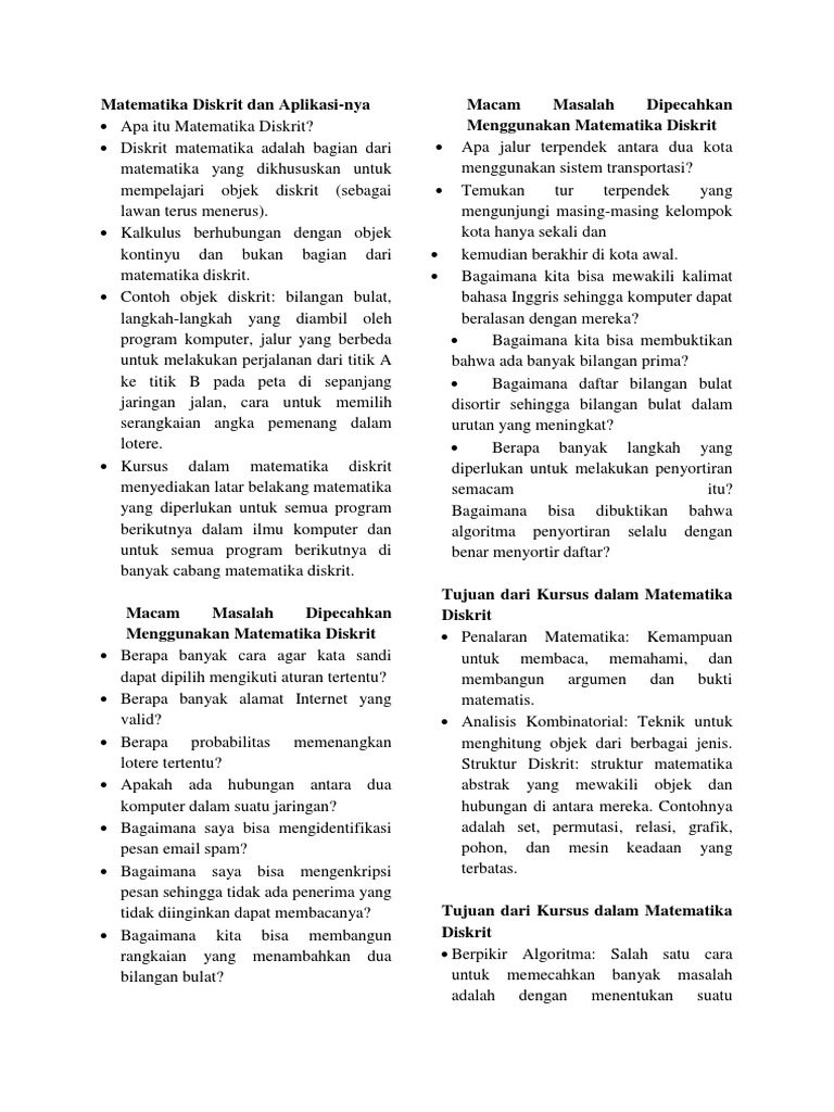 Matematika Diskrit Dan Aplikasi | PDF