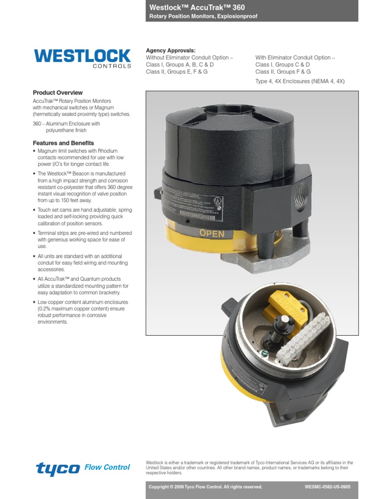 AccuTrak 360 Position Monitor Specification Sheet PDF | PDF | Switch ...