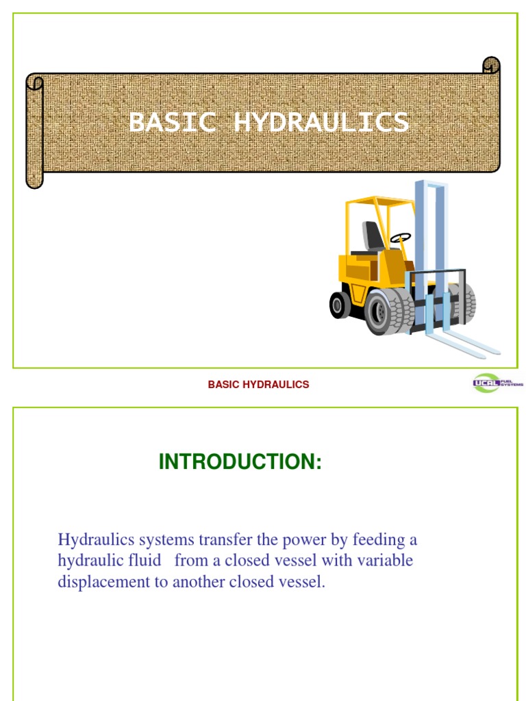 Basic Hydraulics Overview and Components | PDF | Valve | Pump