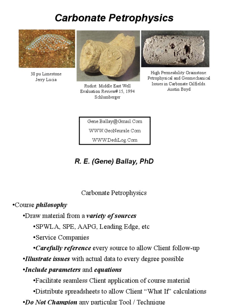 Carbonate Petrophysics OverView | PDF | Accuracy And Precision ...