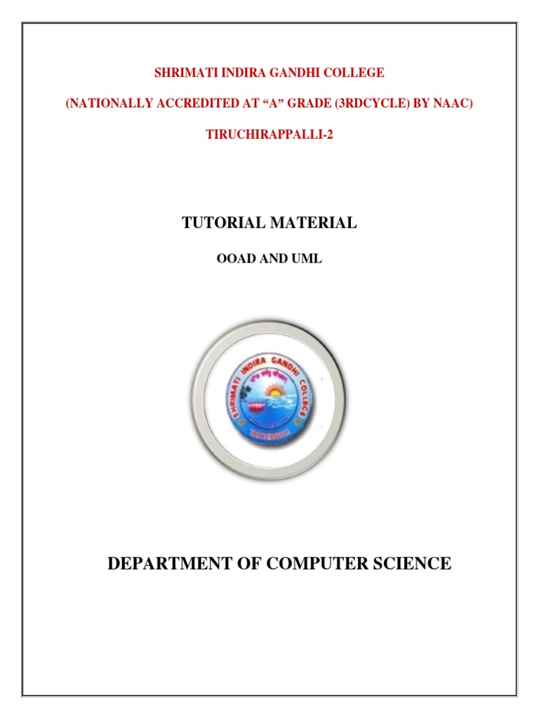 I M.SC IT - OOAD & UML PDF | PDF | Class (Computer Programming ... I M.SC IT - OOAD & UML PDF | PDF | Class (Computer Programming ...