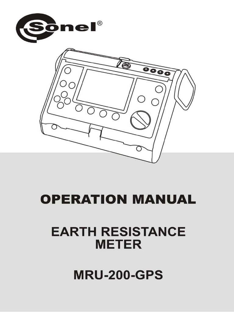 User Manual - SONEL MRU-200-GPS | PDF | Electrical Resistance And ...