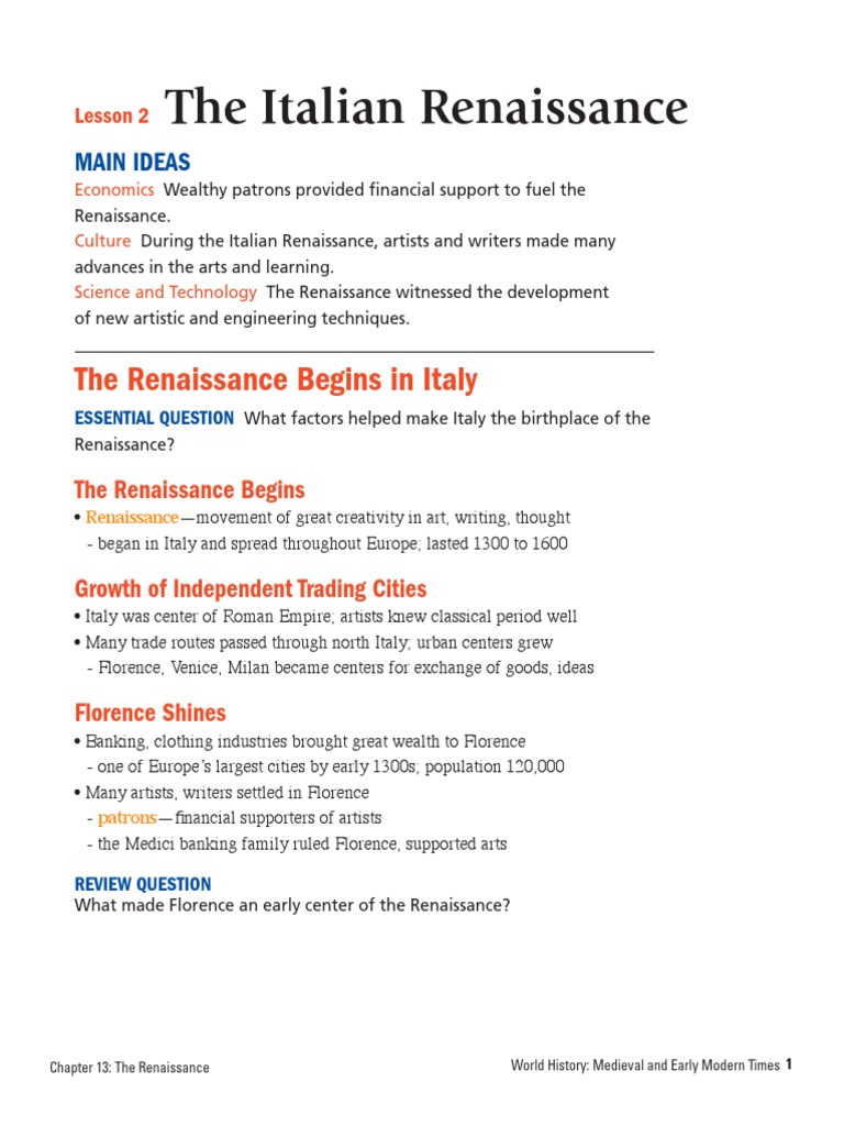 The Italian Renaissance PDF | PDF | Italian Renaissance | Renaissance