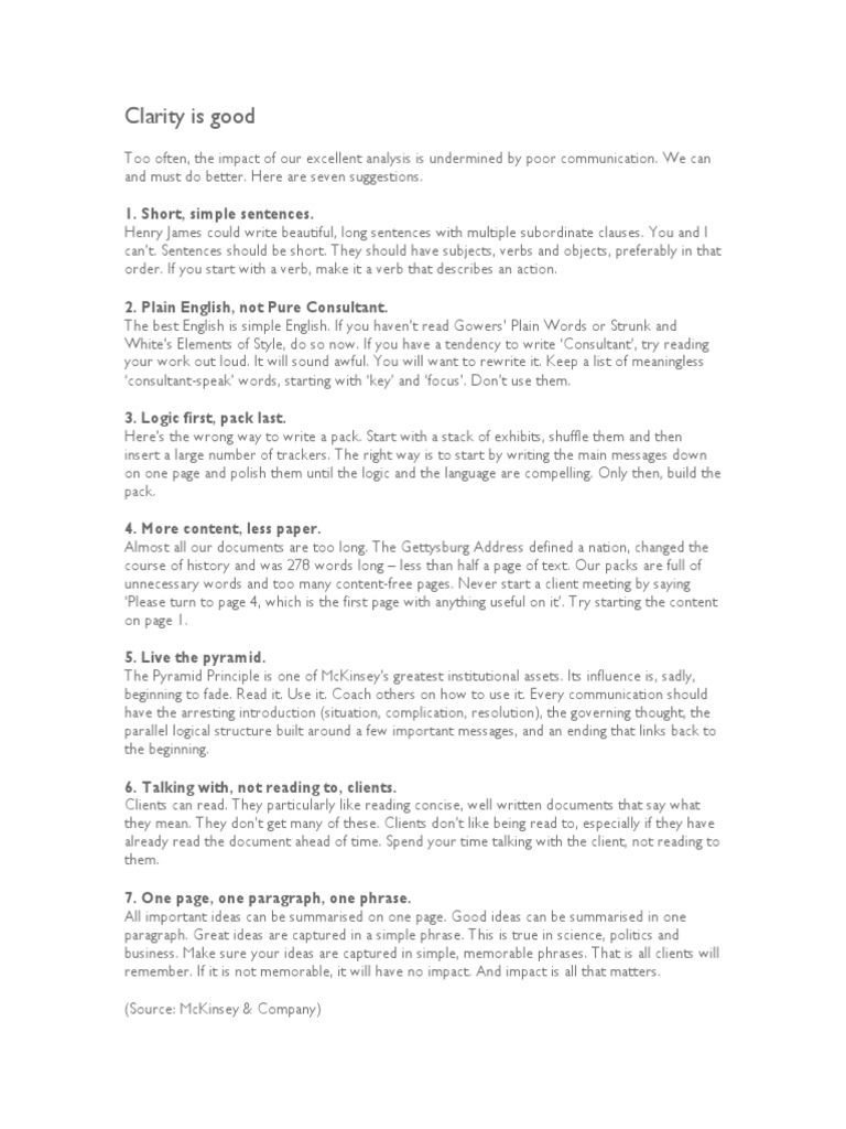 Clarity PDF | PDF | Sentence (Linguistics) | English Language