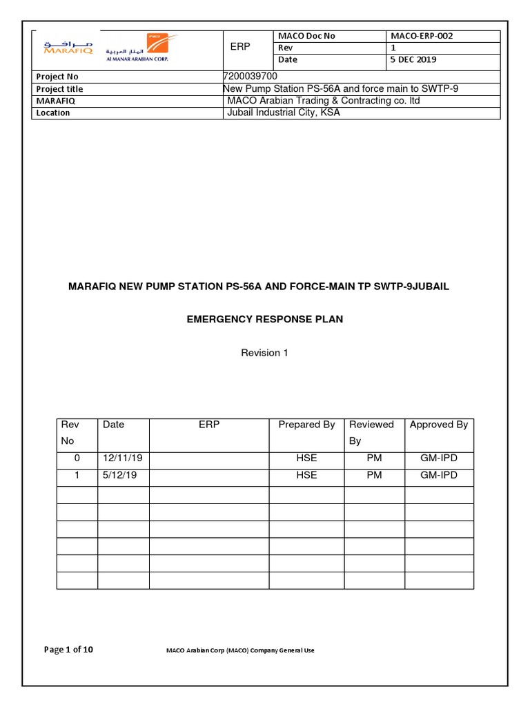 Emergency Response Plan | PDF | Emergency | Emergency Management