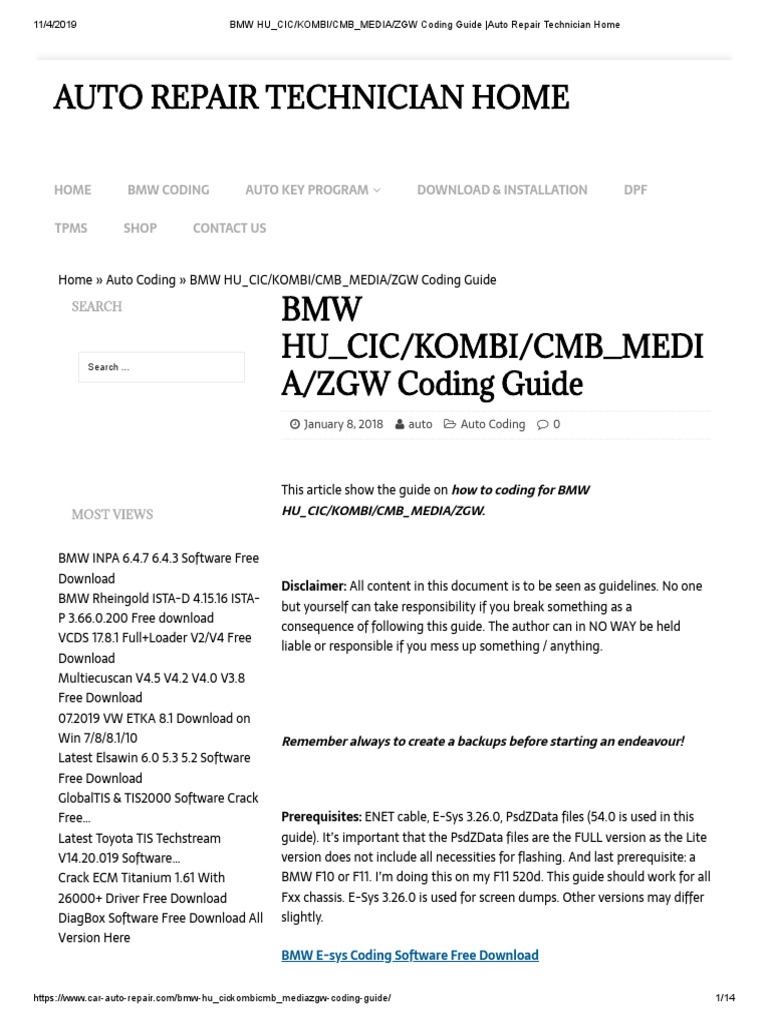 BMW Coding MOST Systens | PDF | Daimler Ag | Anti Lock Braking System