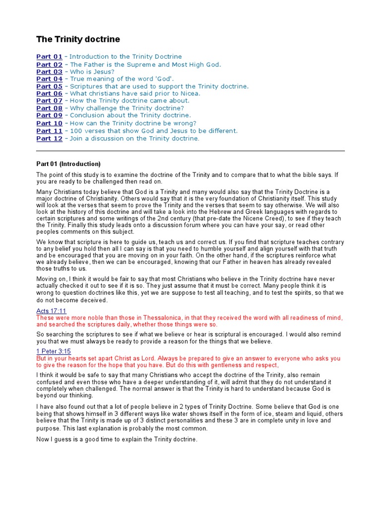 Trinity | PDF | God The Father | Trinity