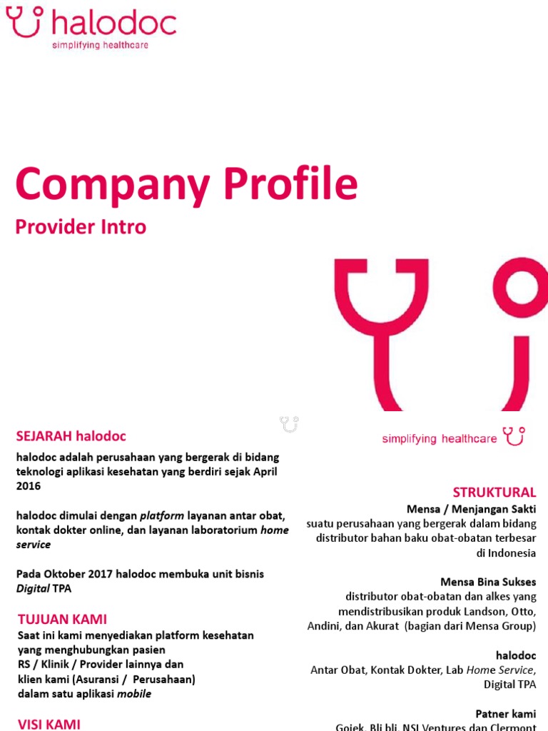 Halodoc - Company Profile V042018 | PDF