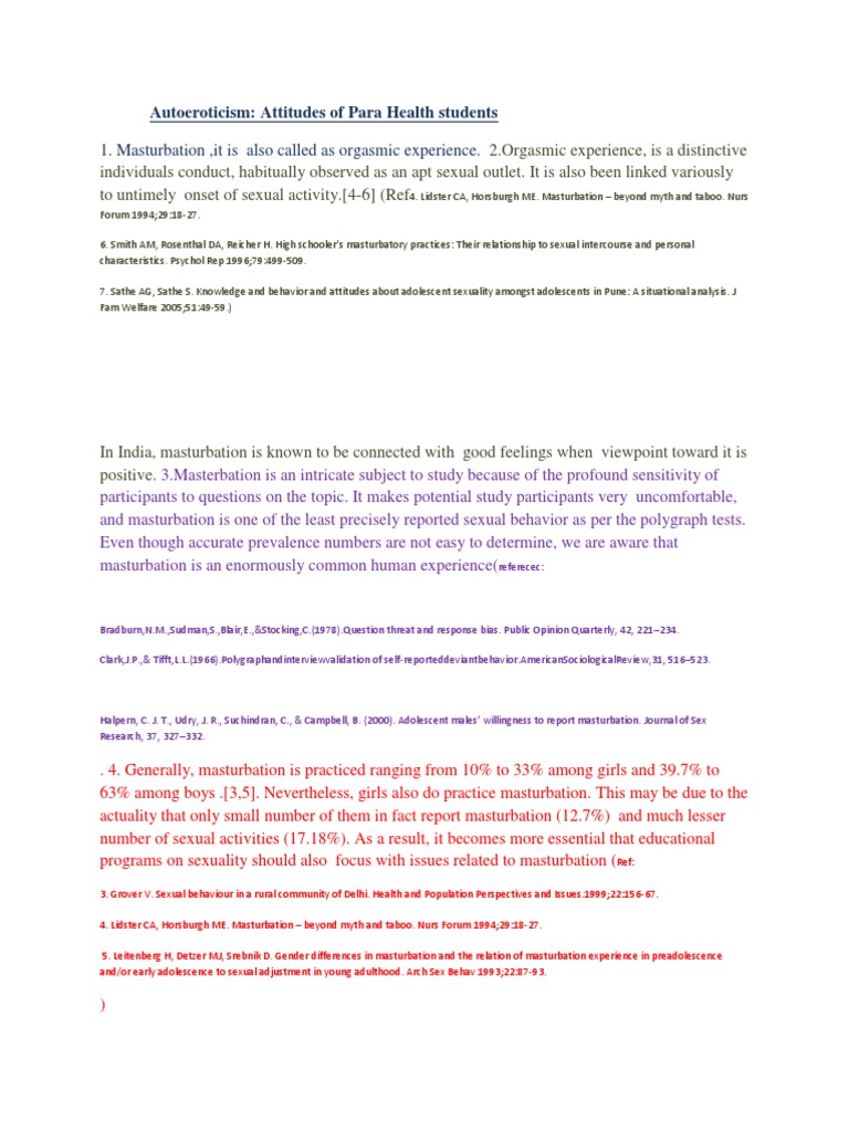 Autoerotic Is 1 Pdf Masturbation Human Sexual Activity