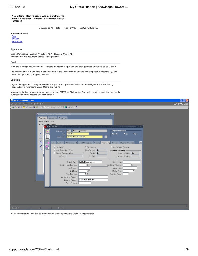 How To Create and Demonstrate The Internal Requisition To Internal ...