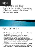 Abstract of BOCW Act | PDF | Employment | Government