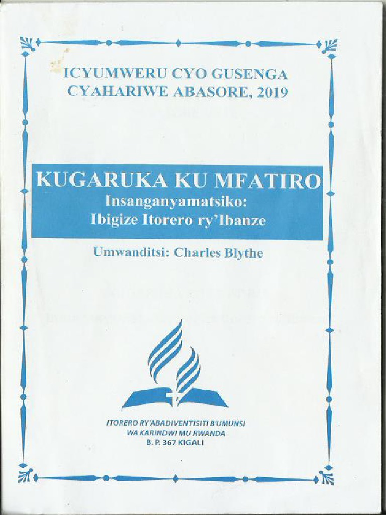 Icyumweru Cyo Gusenga Cyahariwe Abasore PDF | PDF