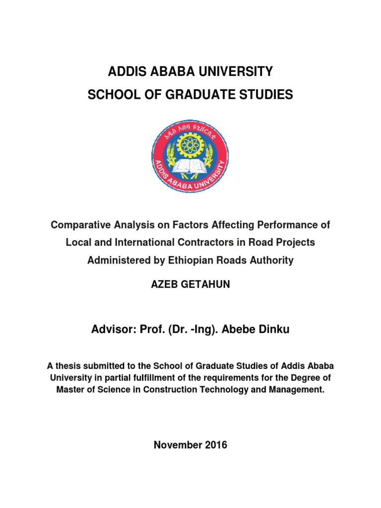 Azeb Getahun School of Graduate Studies PDF | PDF | Economic Development | Risk Management