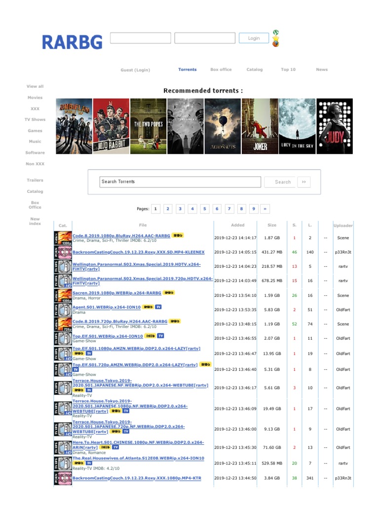 RARBG Torrents, Filmi, Download | PDF | Software | Digital Technology