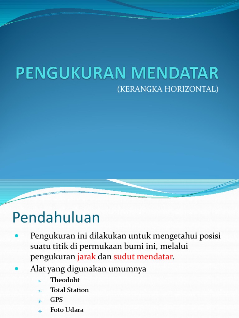 3-Pengukuran Mendatar PDF | PDF