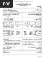 Afghanistan Passport Form 1 | PDF | Passport | Identity Document