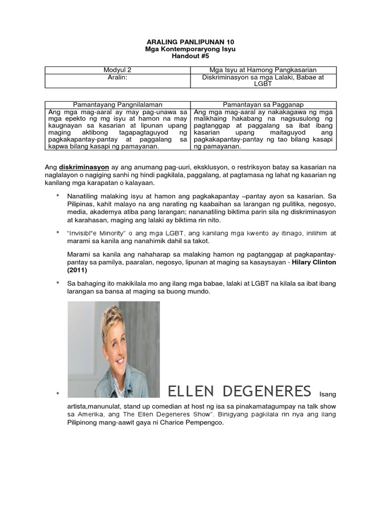 AP Handout 5gender | PDF