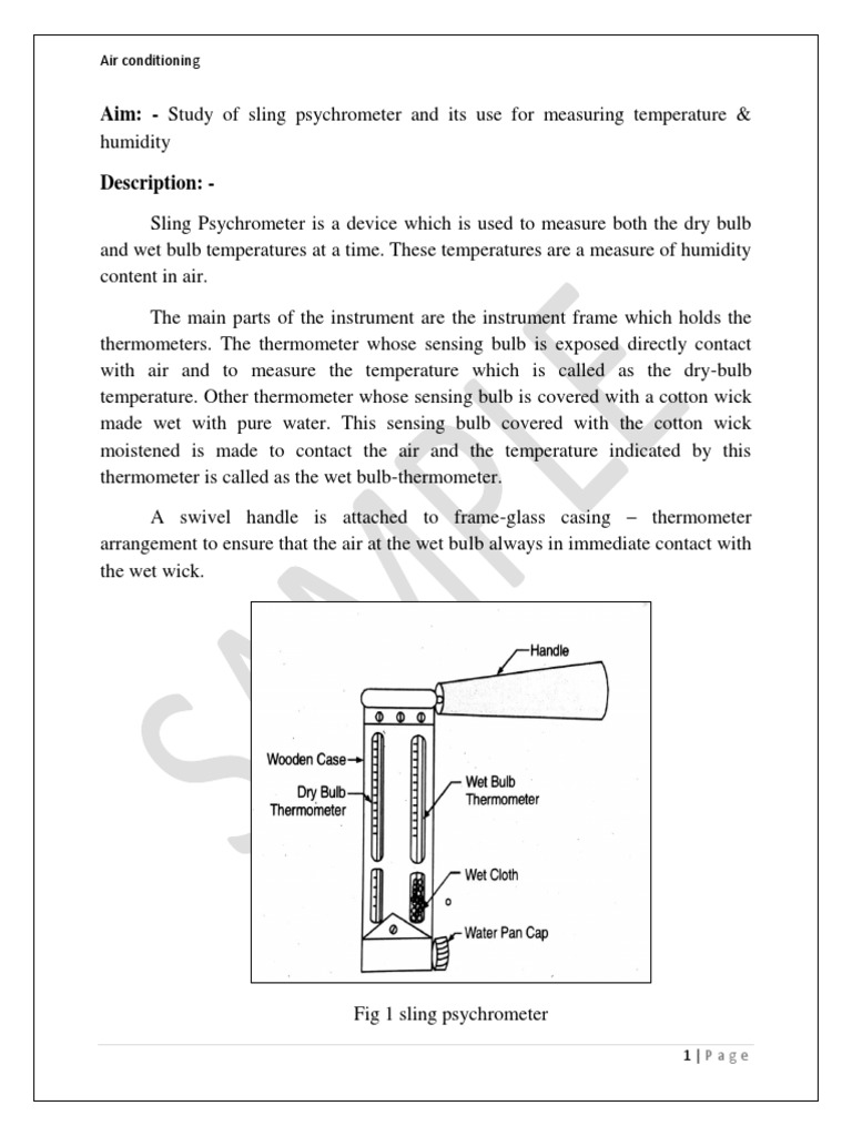 Psychrometer Diagram