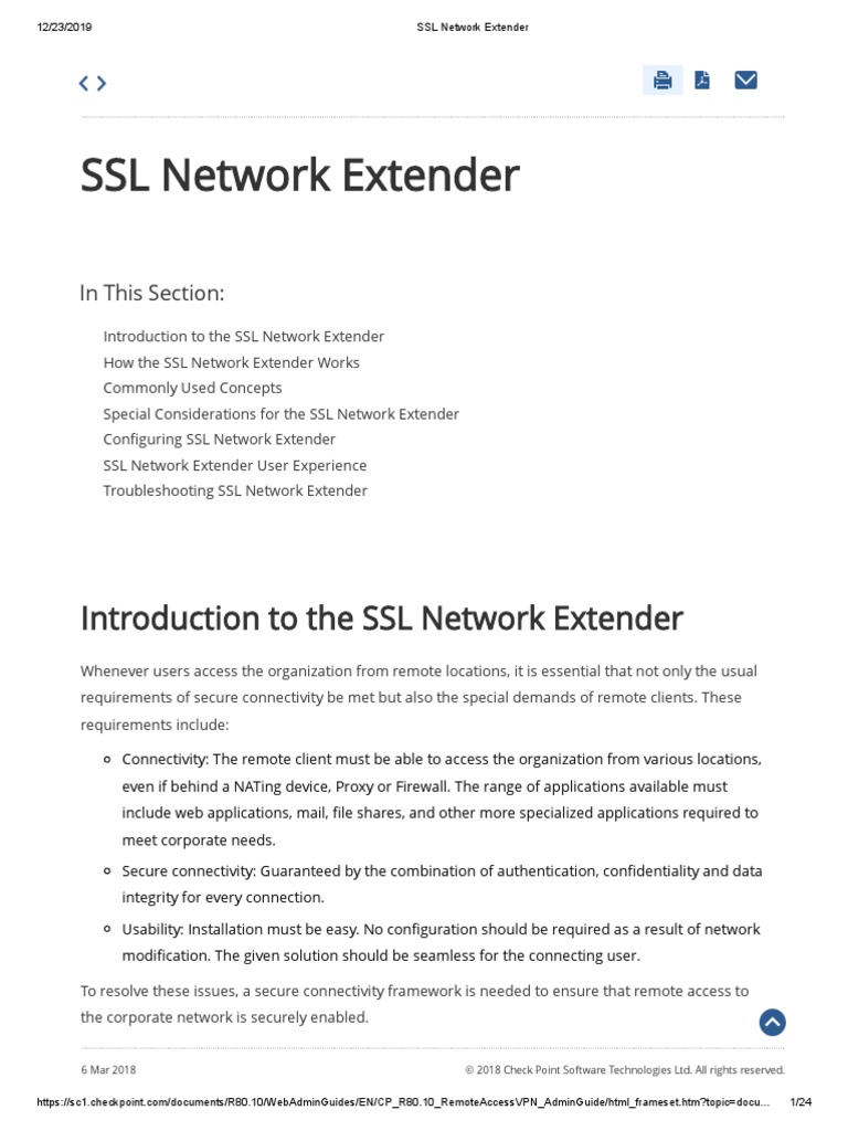 Ssl Vpn Checkpoint Pdf Transport Layer Security Public Key