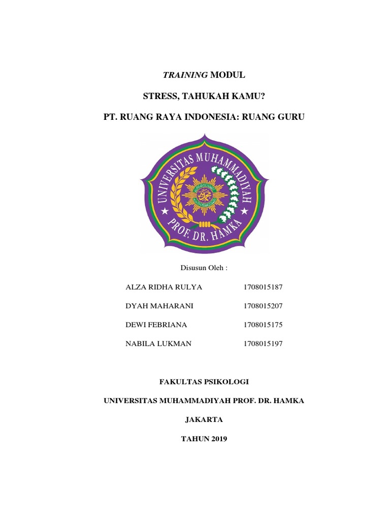 Modul Training Manajemen Stres Kerja | PDF