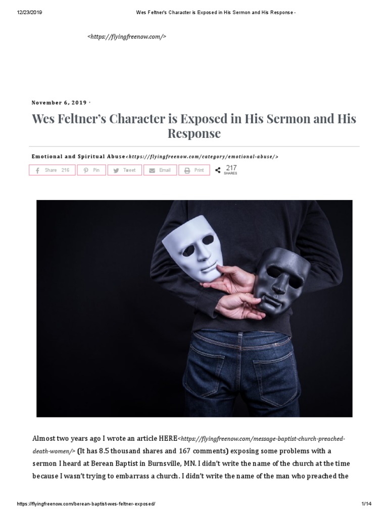 Spiritual Abuse Exposed - Wes Feltner | PDF | Defamation | Sermon