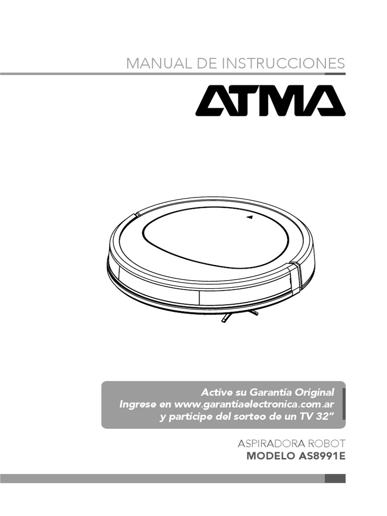 Manual Atma Aspiradora Robot AS8991E | PDF | Control remoto | Robot
