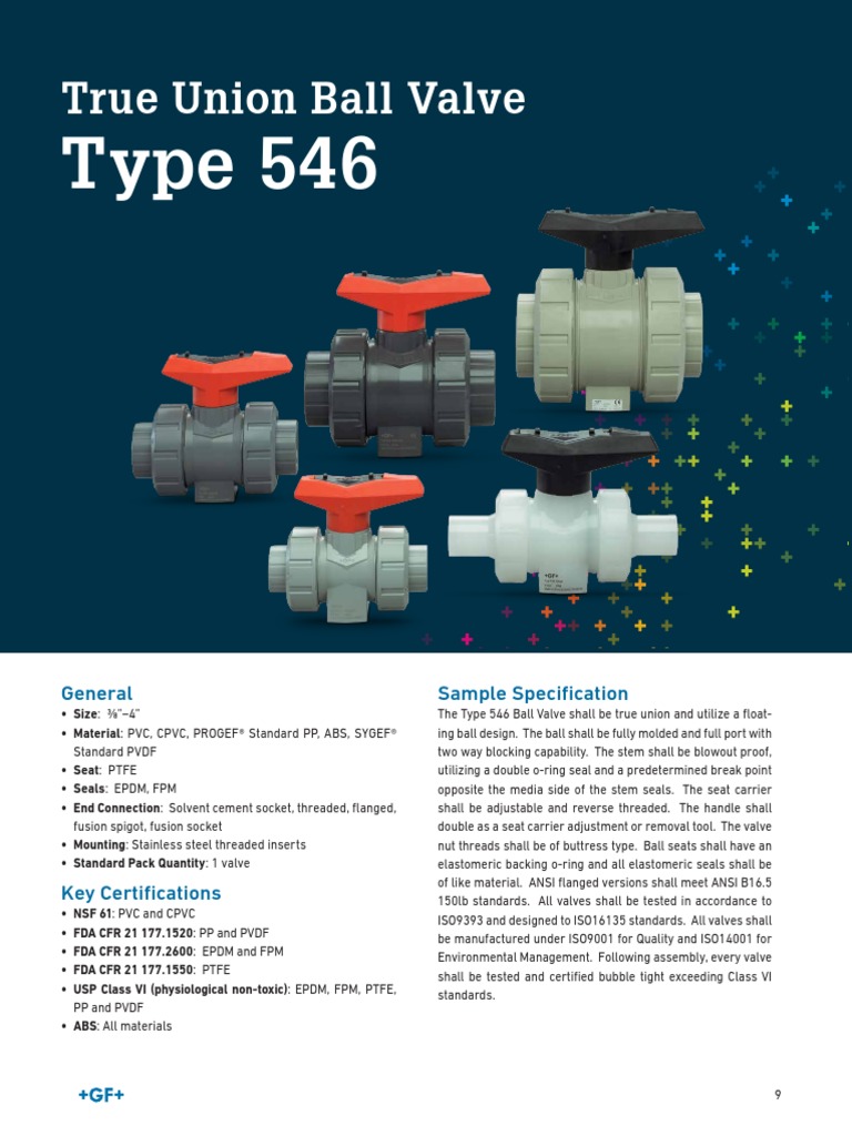Type 546 Data Sheet | PDF | Valve | Building Materials